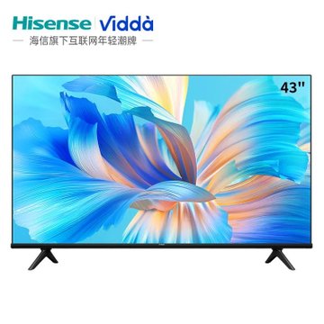 【海信43V1H-R平板电视】Vidda 海信出品 R43 2023款 43英寸 金属护眼全面屏 超薄电视 智慧屏 全高清 智能液晶电视 ...
